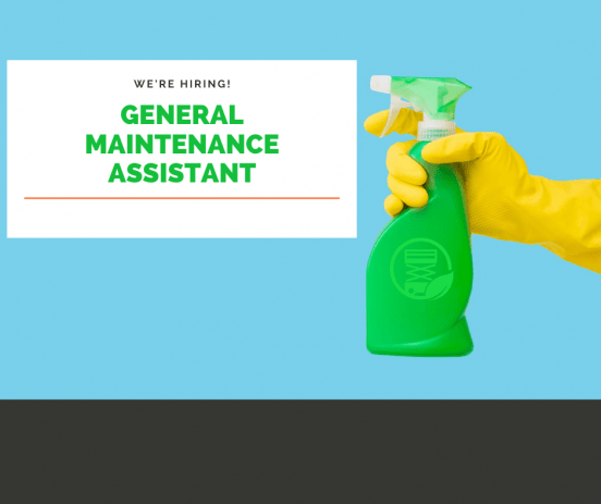 Now Hiring General Maintenance Assistant! – Quick Reach